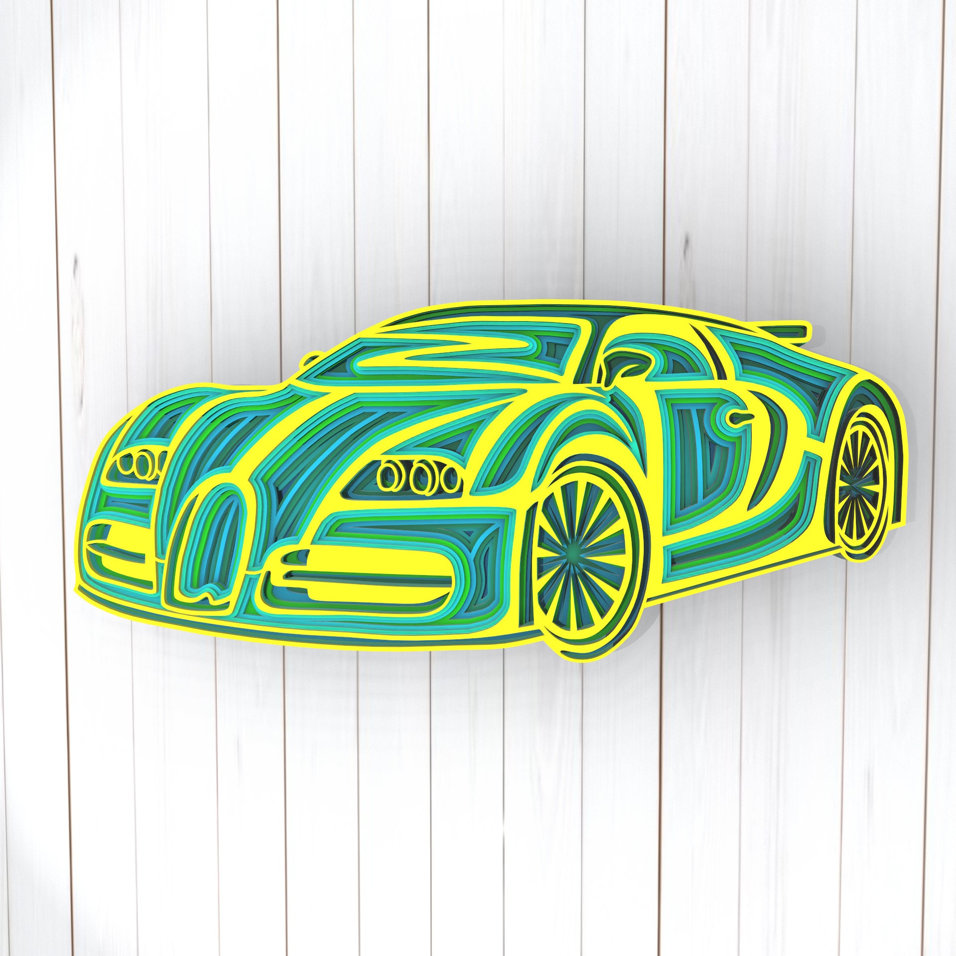 Car 3D Mandala Svg Files, Multilayer Panel for Laser Cutting, SVG Files ...