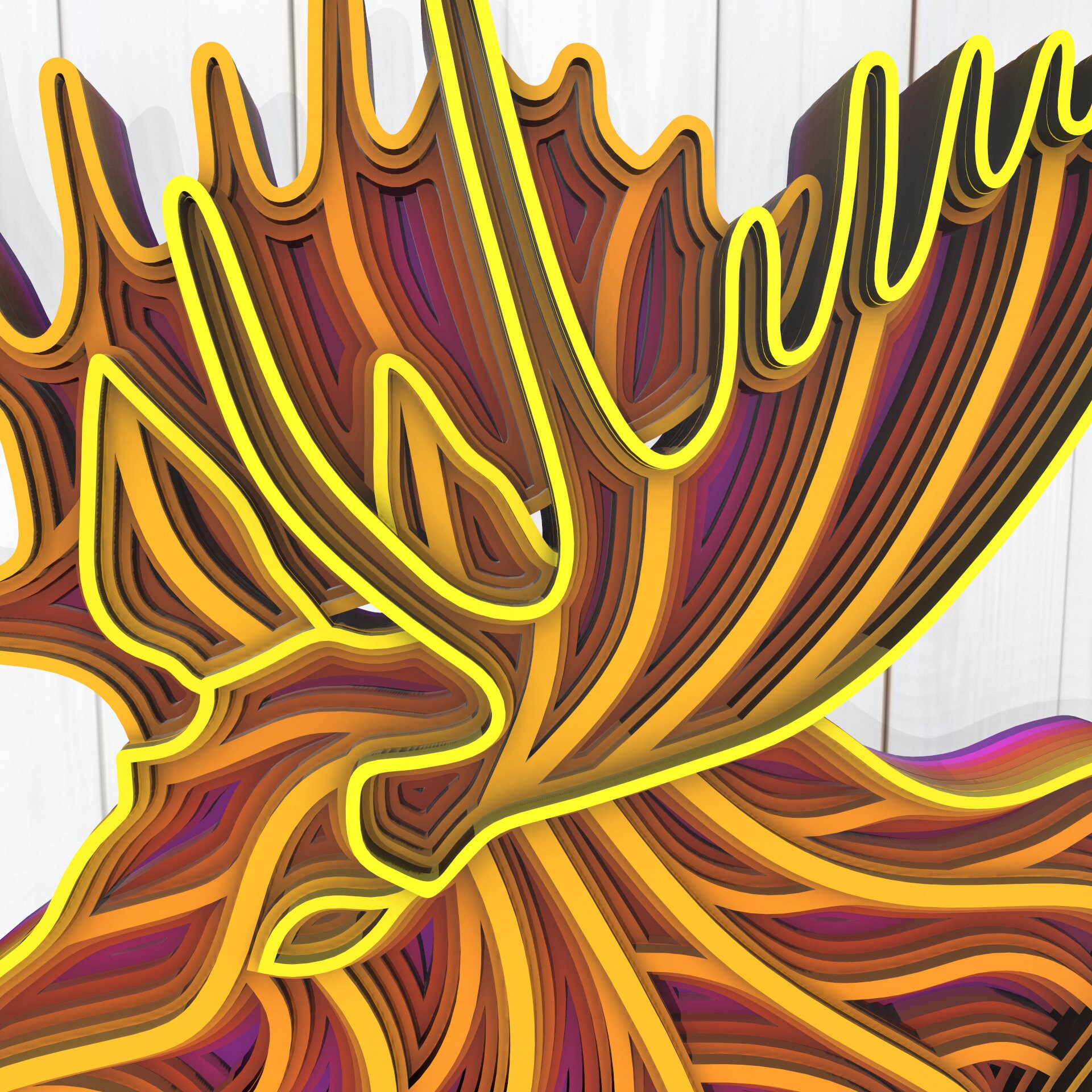 Elk 3D Mandala Svg Files Multilayer Panel for Laser Cutting | Etsy