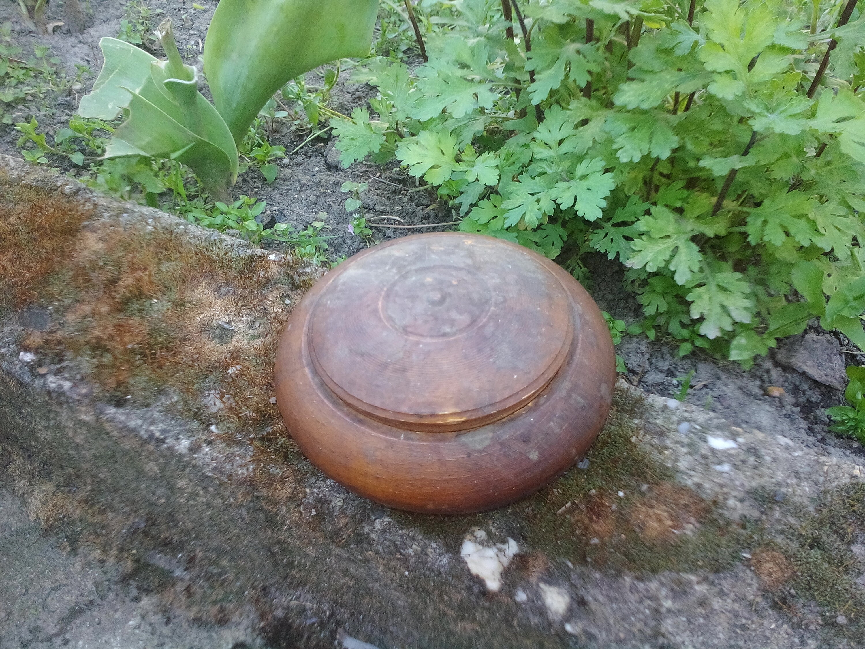 Old Antique Primitive Wooden Wood Plate Bowl Dish Cup Pounder Rustic ...