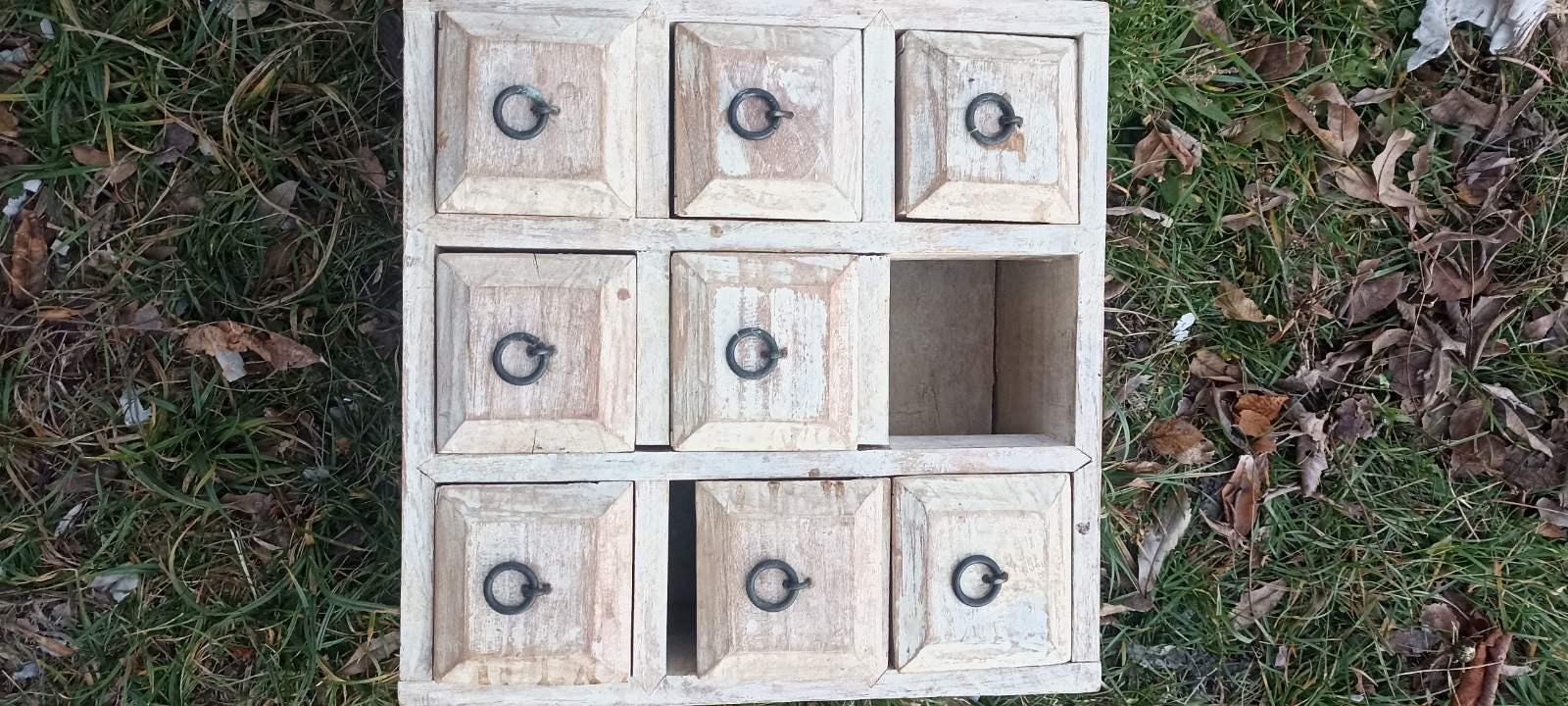 Antique Vintage Wooden Medical Box First Aid Chest Cupboard Shelf ...