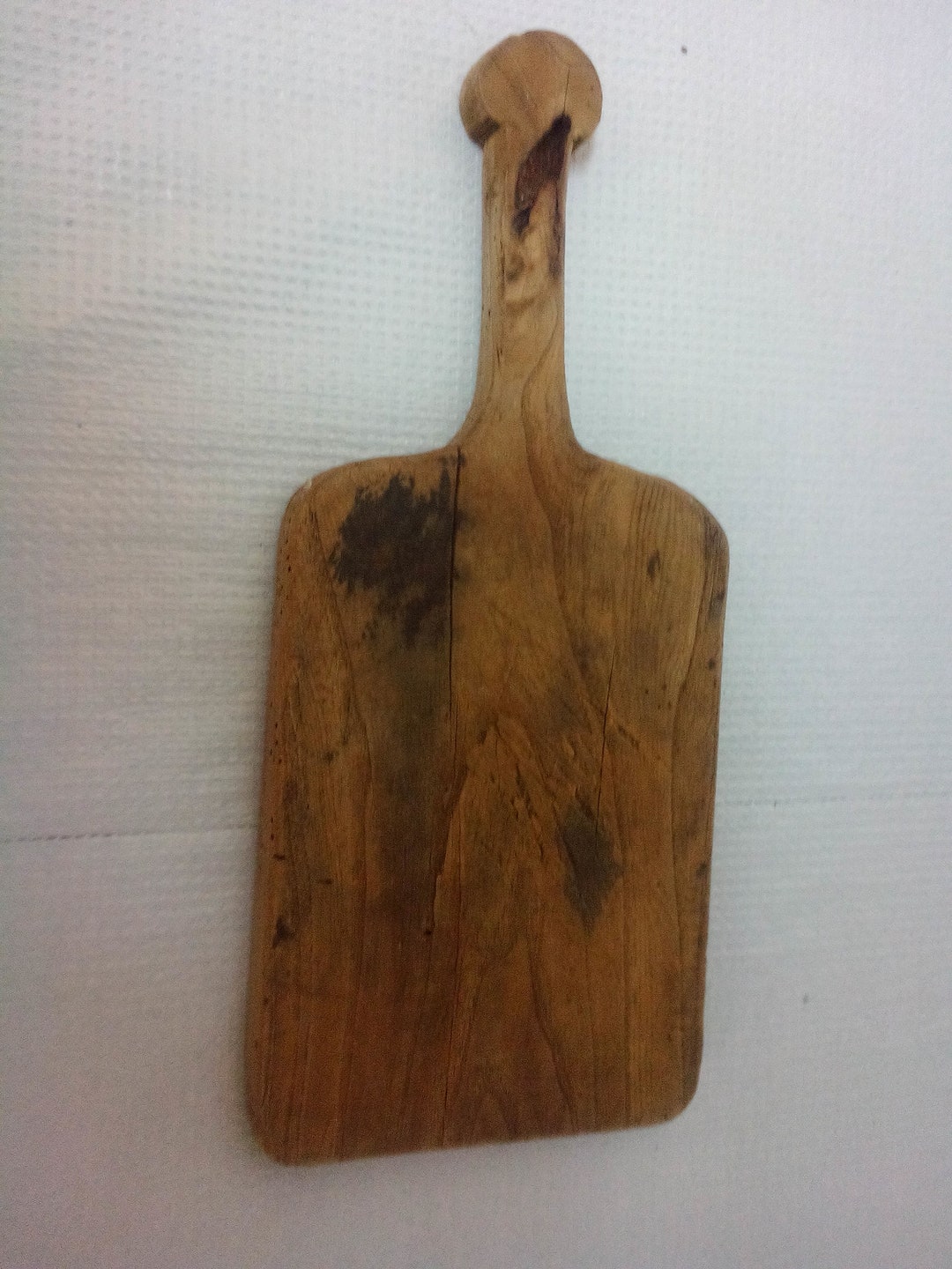 Antique Primitive Vintage Wood Bread Cutting Board Scoop Shovel Plate ...