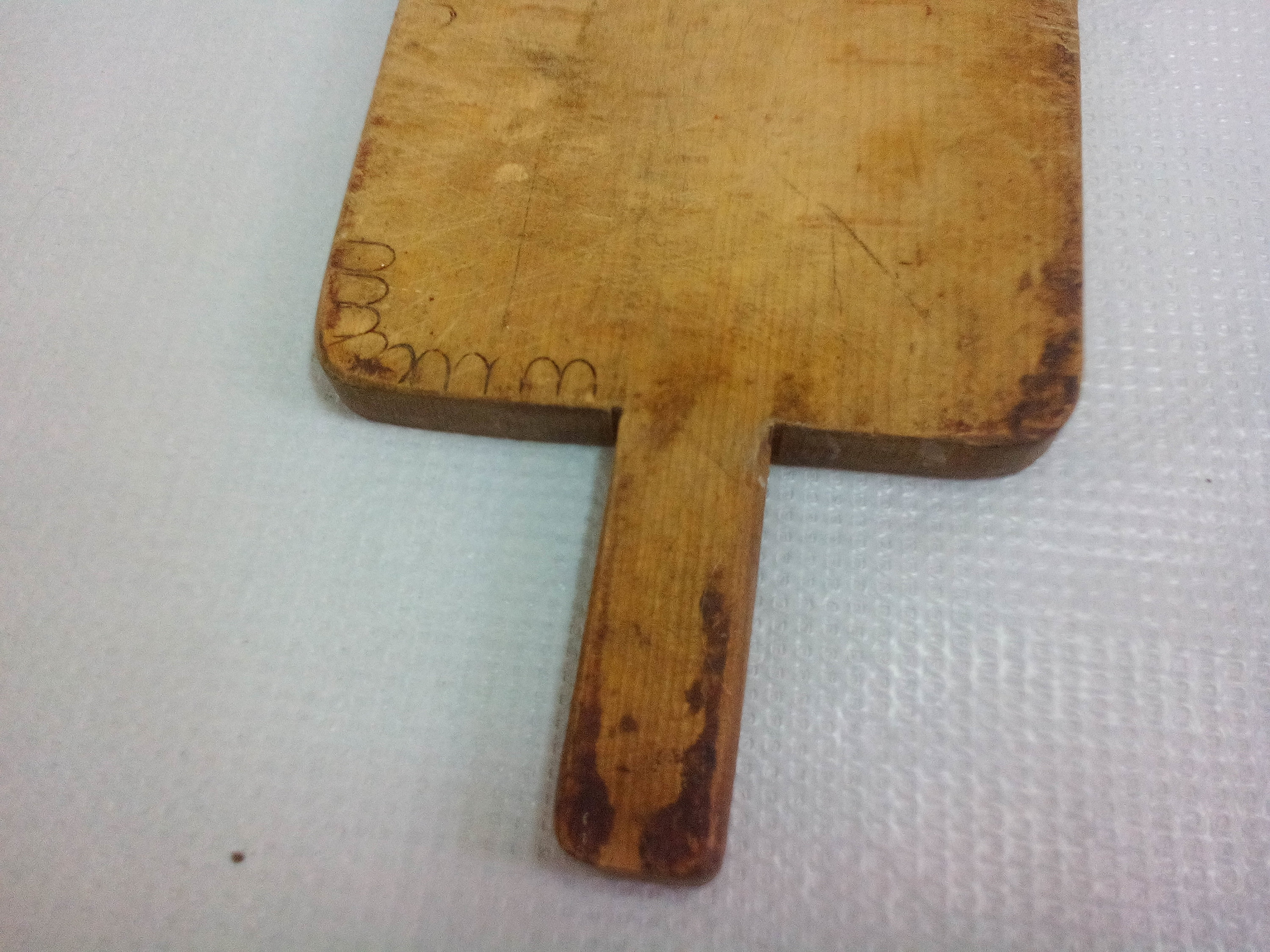 Antique Primitive Vintage Wood Bread Cutting Board Scoop Shovel Plate ...