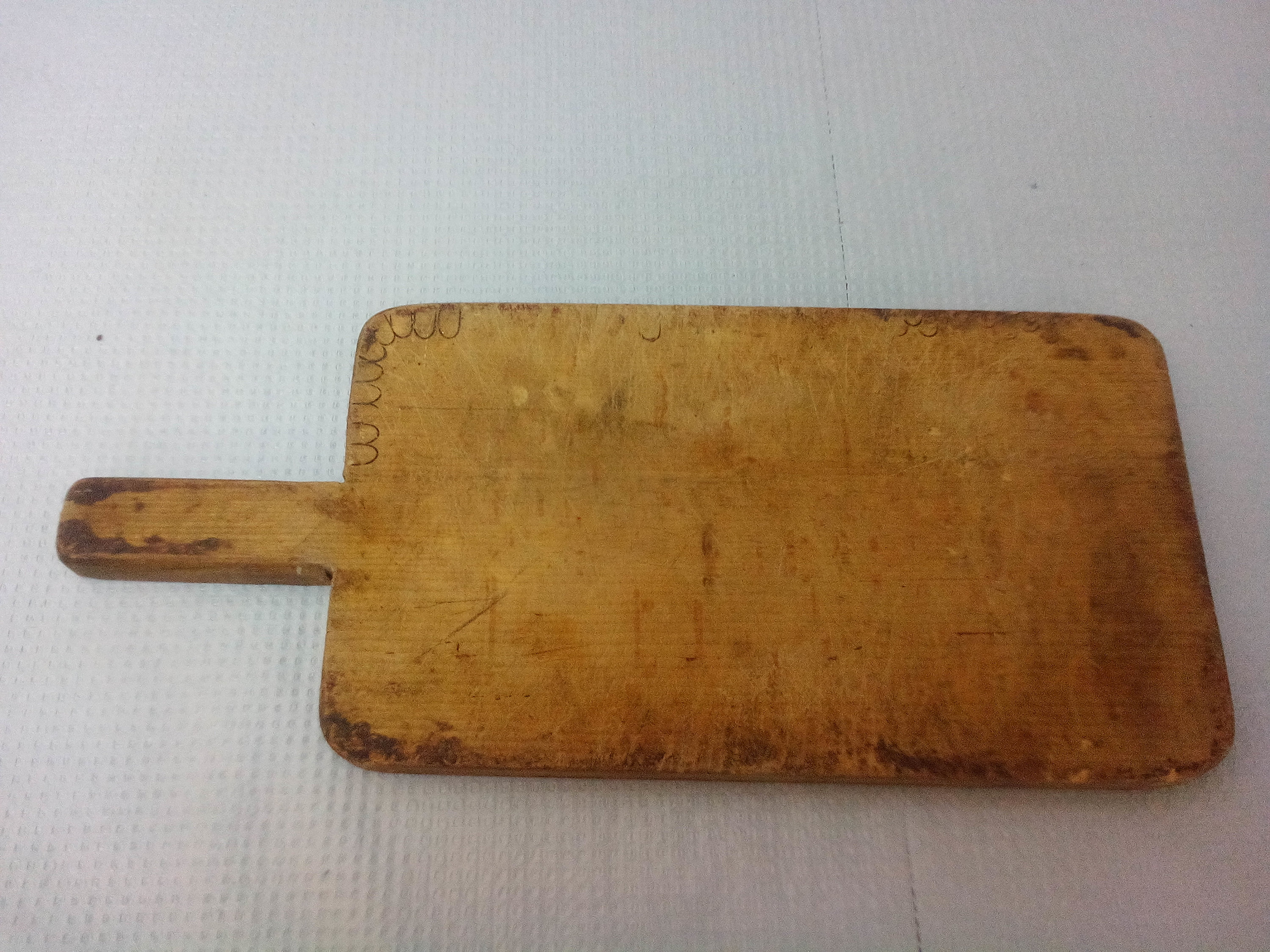 Antique Primitive Vintage Wood Bread Cutting Board Scoop Shovel Plate ...