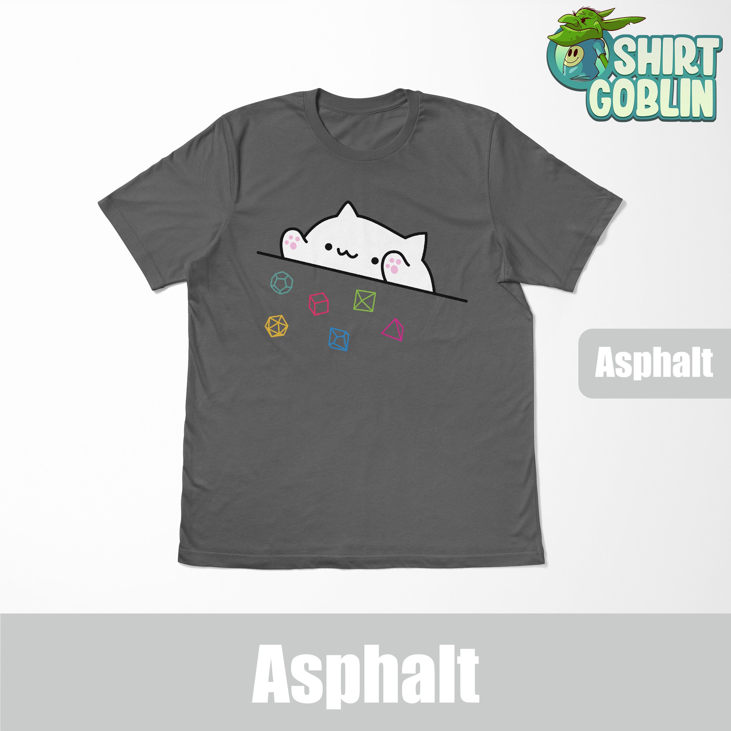 Dice Cat Dnd Shirt Dnd Cute Kitty Dnd Dice Dungeons and | Etsy