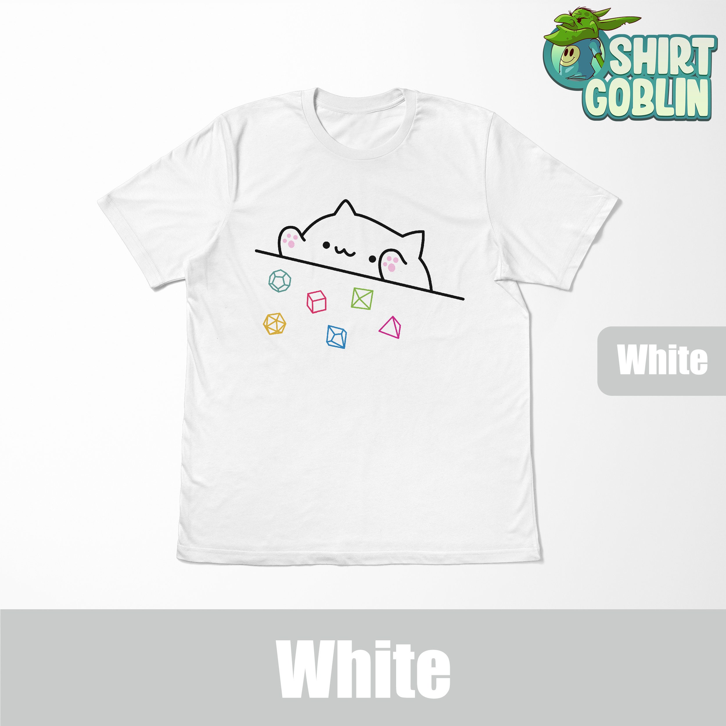 Dice Cat Dnd Shirt Dnd Cute Kitty Dnd Dice Dungeons and | Etsy