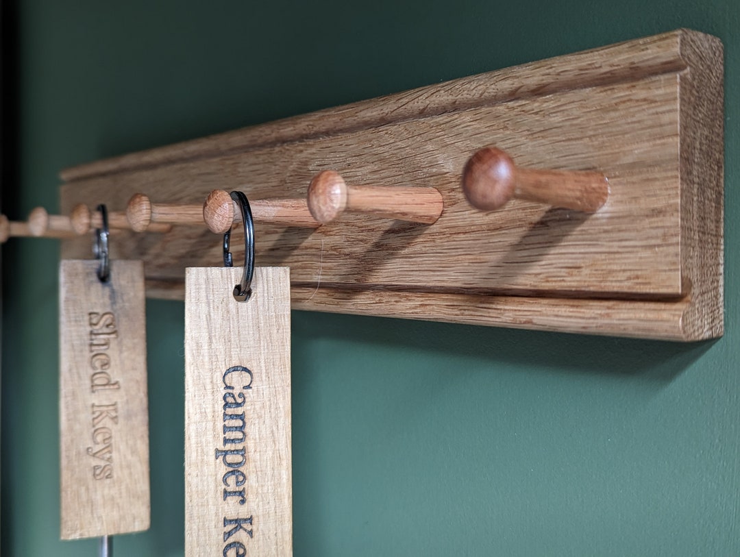 Oak Shaker Key Peg Rail - Etsy