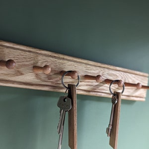 Oak Shaker Key Peg Rail - Etsy