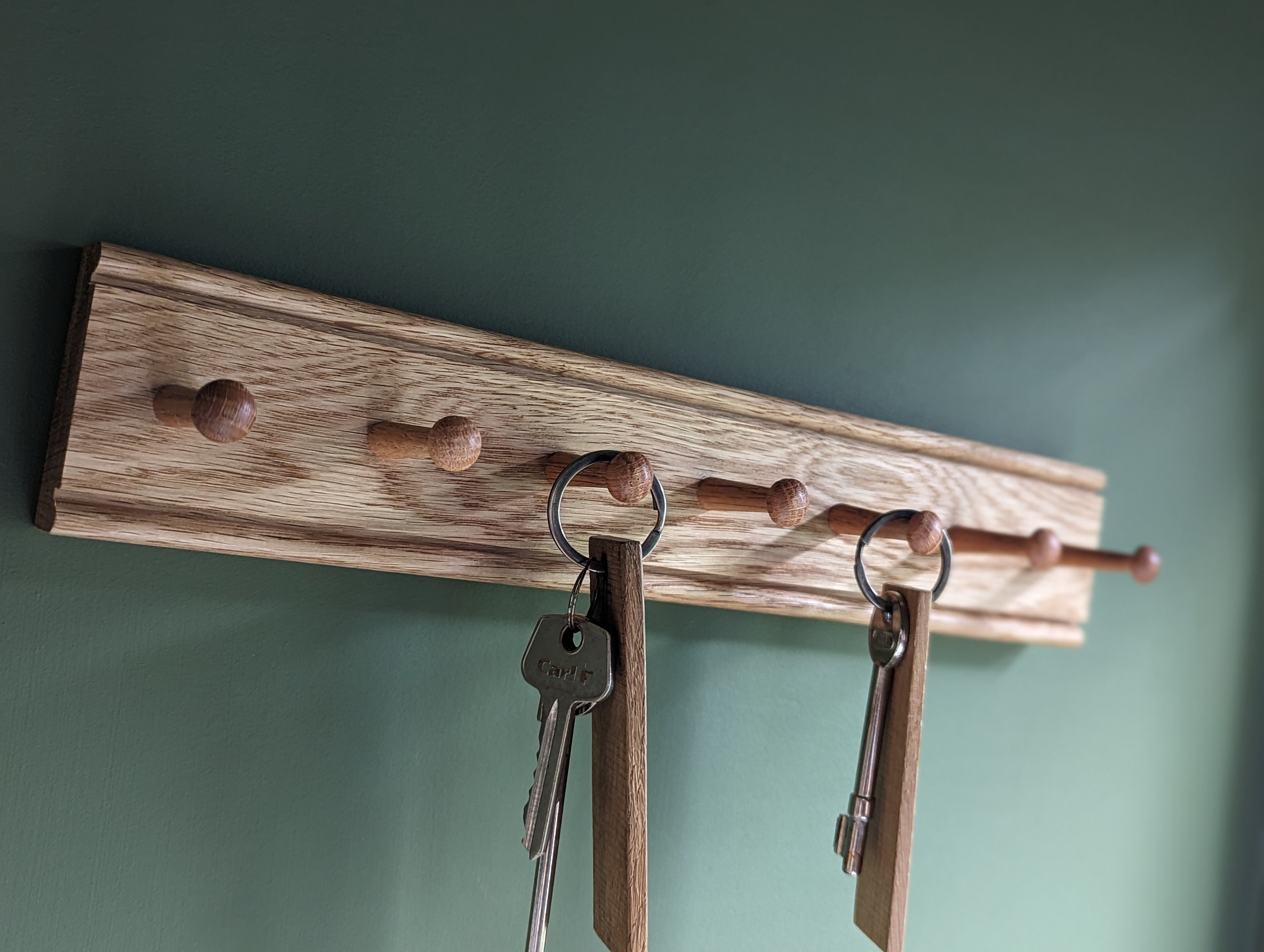 Oak Shaker Key Peg Rail - Etsy