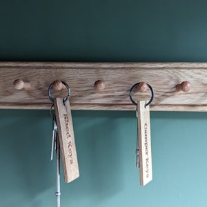 Oak Shaker Key Peg Rail - Etsy