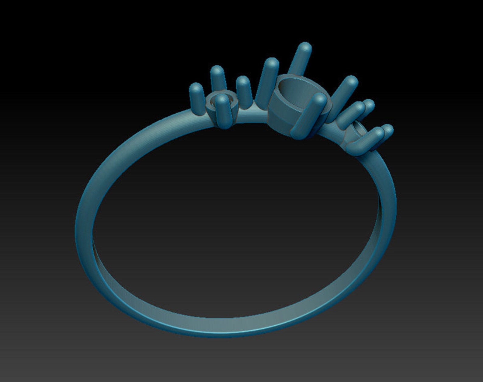 3D Model. Digital Files for Printing. A Thin Miniature Ring With 3 ...