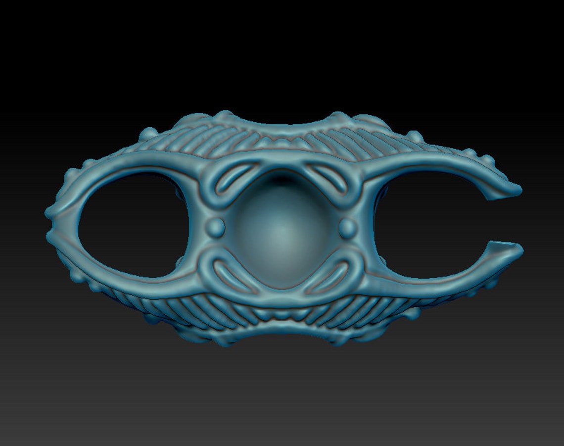 Gemstone Bracelet 3D Model STL, Ornate Vintage Bracelet Design for 3D ...