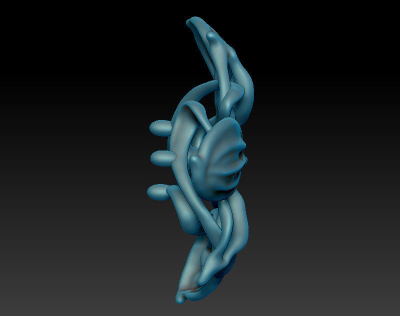 Orchid Jewelry 3d Model. Stl Obj File Download. Flower Pendant Necklace ...