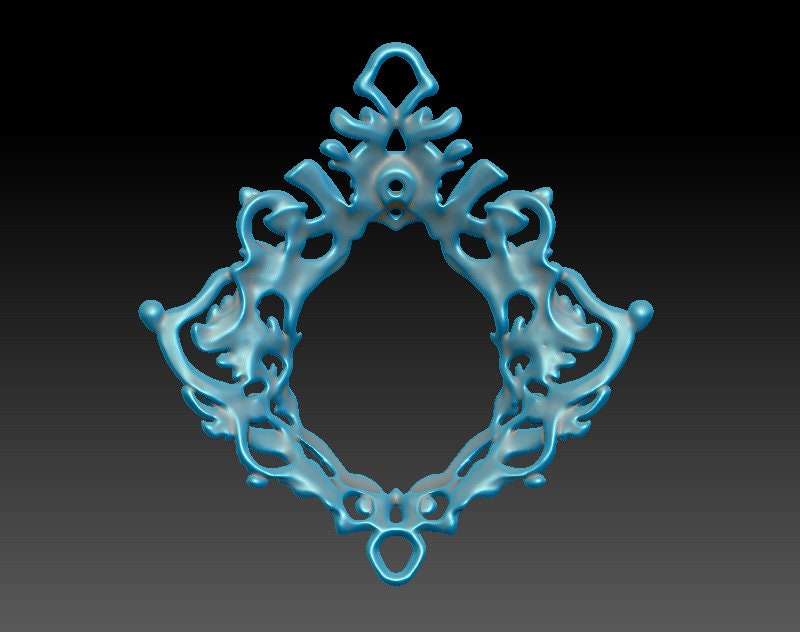 Jewellery STL 3D Model. Pendant Necklace for a Cabochon. - Etsy