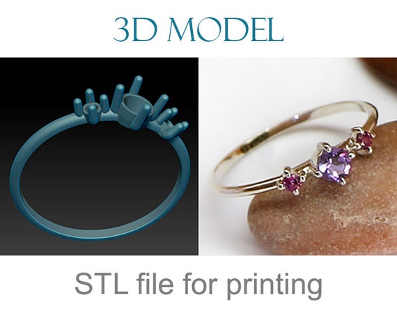 3D Model. Digital Files for Printing A Thin Miniature Ring | Etsy