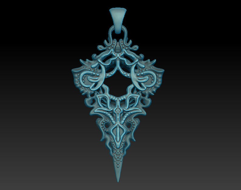 Original Pendant Necklace 3d Model. Sculpted 3D Printed Pendant Model ...