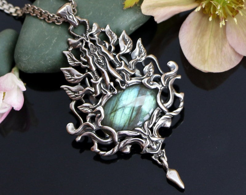 Pendant Necklace Digital 3D Model for a Cabochon - Zbrush Jewellery ...