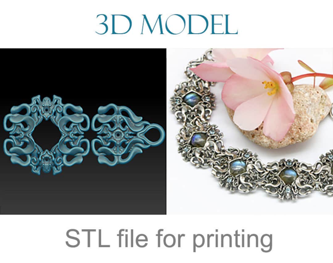 Bracelet Printable Jewelry 3D Model, Digital STL File to Download ...