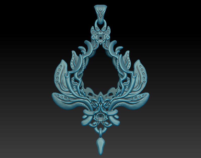 Fantasy Sculpted Pendant 3d Model for Printing Jewellery Design - Etsy