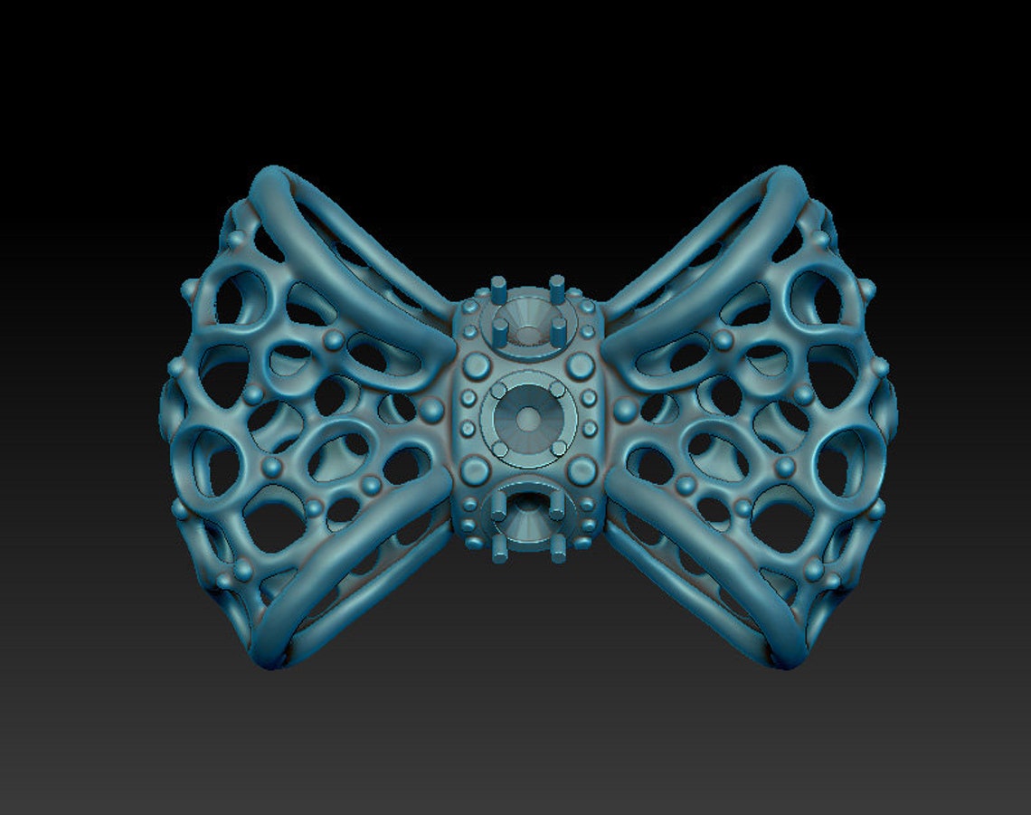 STL Jewelry 3d Model. Bow Pendant Model With Openwork Pattern. | Etsy