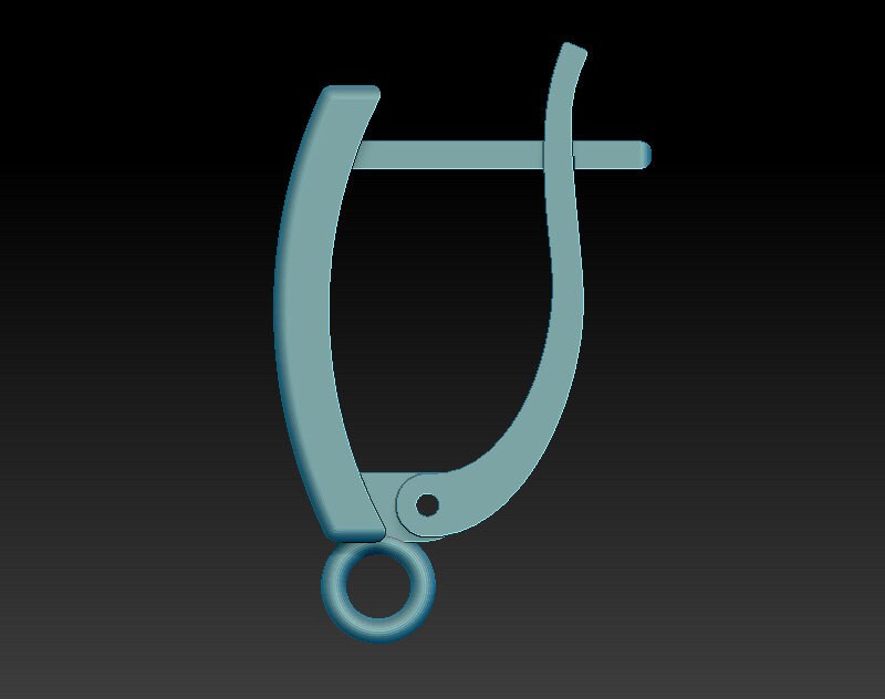 STL Clip-ons 3D Model - Hoop Earring Fittings With Latch Back Closure ...