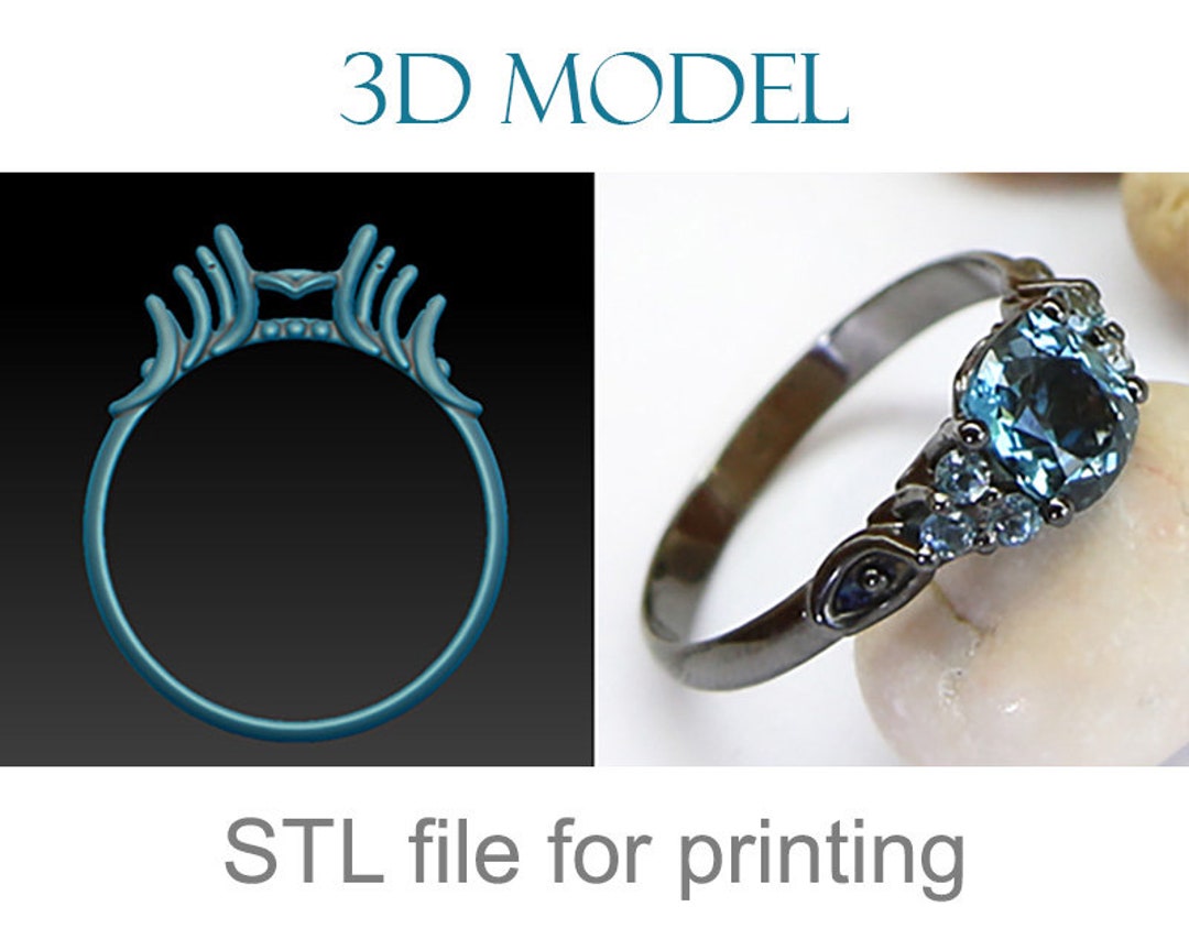 Printable Jewelry Ring. 3d Model, Download Stl File, Jewelry Design ...