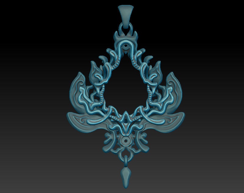 Fantasy Sculpted Pendant 3d Model for Printing Jewellery Design - Etsy