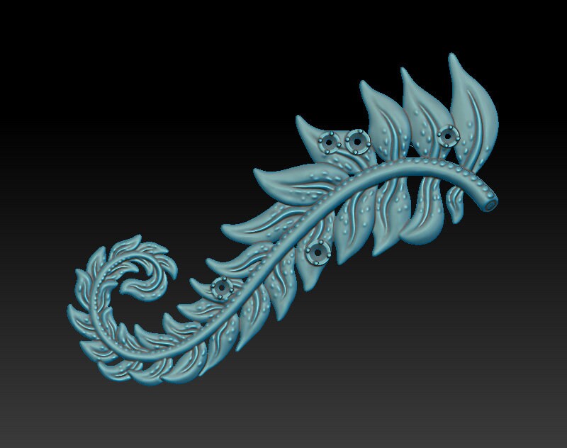 Leaf Brooch Printable Jewelry 3d Model. STL Digital File for Making ...