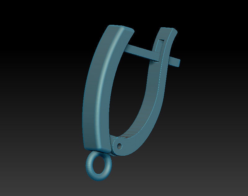 STL Clip-ons 3D Model - Hoop Earring Fittings With Latch Back Closure ...