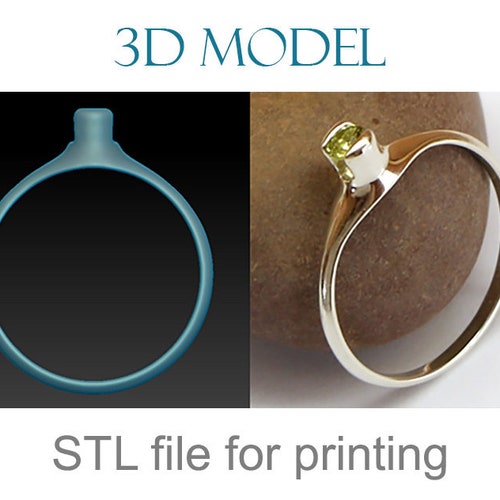 3D Ring Model for Jewelry Making Thin Miniature Ring With a - Etsy