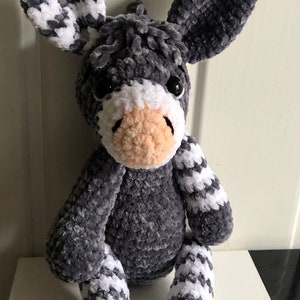 Pretty Donkey, Cuddly Toy Made of Soft Chenille Wool, Head, Arms and ...