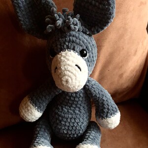 Pretty Donkey, Cuddly Toy Made of Soft Chenille Wool, Head, Arms and ...