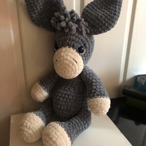 Pretty Donkey, Cuddly Toy Made of Soft Chenille Wool, Head, Arms and ...