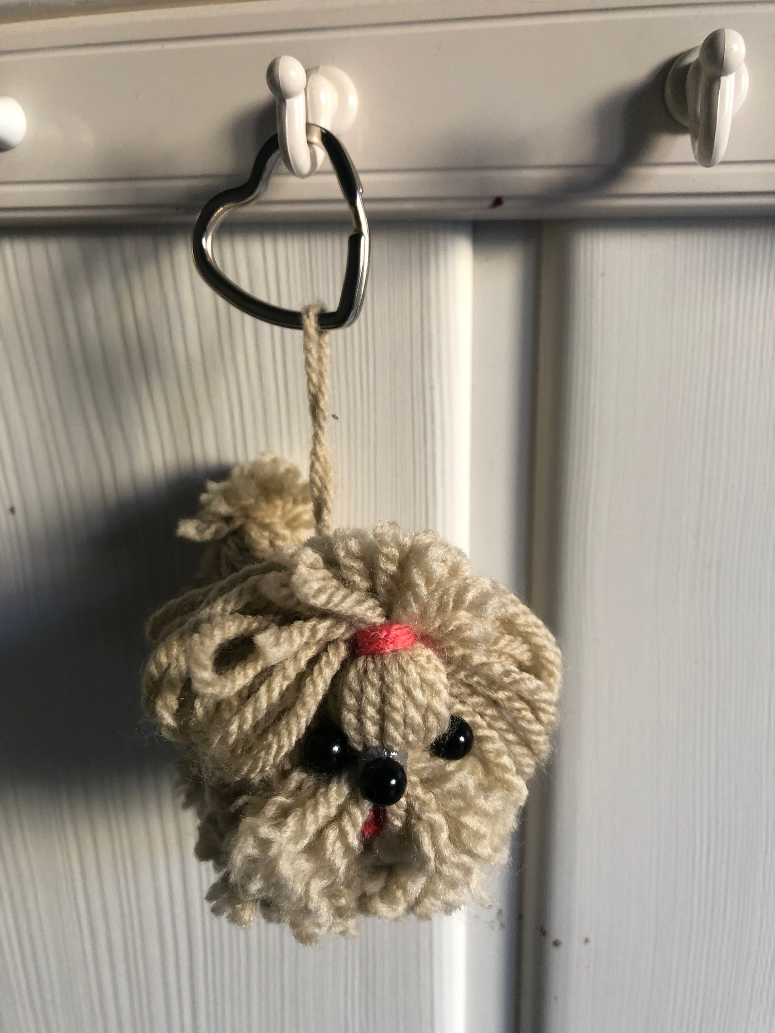 Cute Dog Shaped Keychain, Yorkshire Terrier or Maltese, Pretty ...