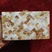 Pāua Natural SEA SHELL Inlay Antique Gold Carved Brass Luxury Wallet ...