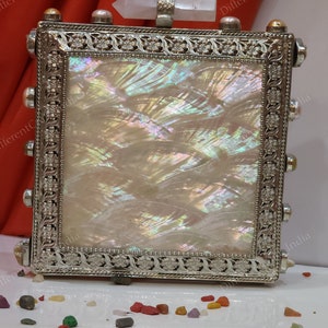 Abalone Sea Shell Inlaid Brass Clutch Bag Original Pāua Bag - Etsy