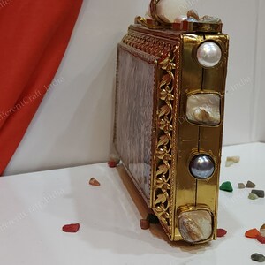 Abalone Sea Shell Inlaid Brass Clutch Bag Original Pāua Bag - Etsy