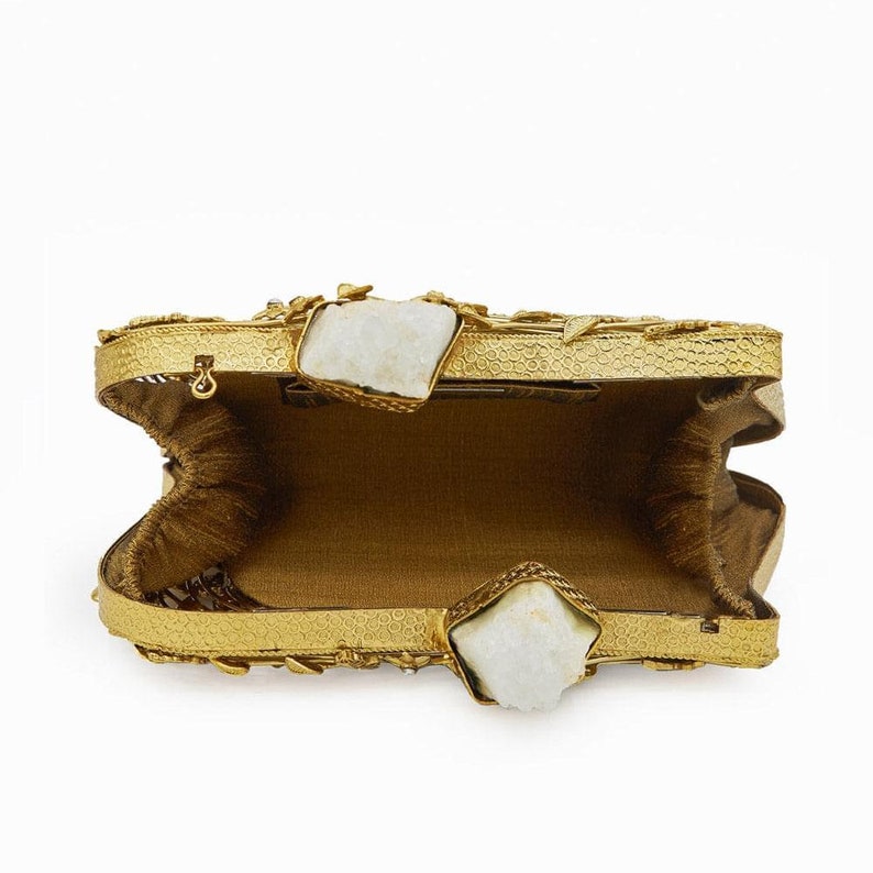 Natural Handcrafted Clam Sea Shell Inlaid Brass Clutch Bag - Etsy