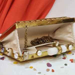 Abalone Sea Shell Inlaid Brass Clutch Bag Original Pāua Bag - Etsy