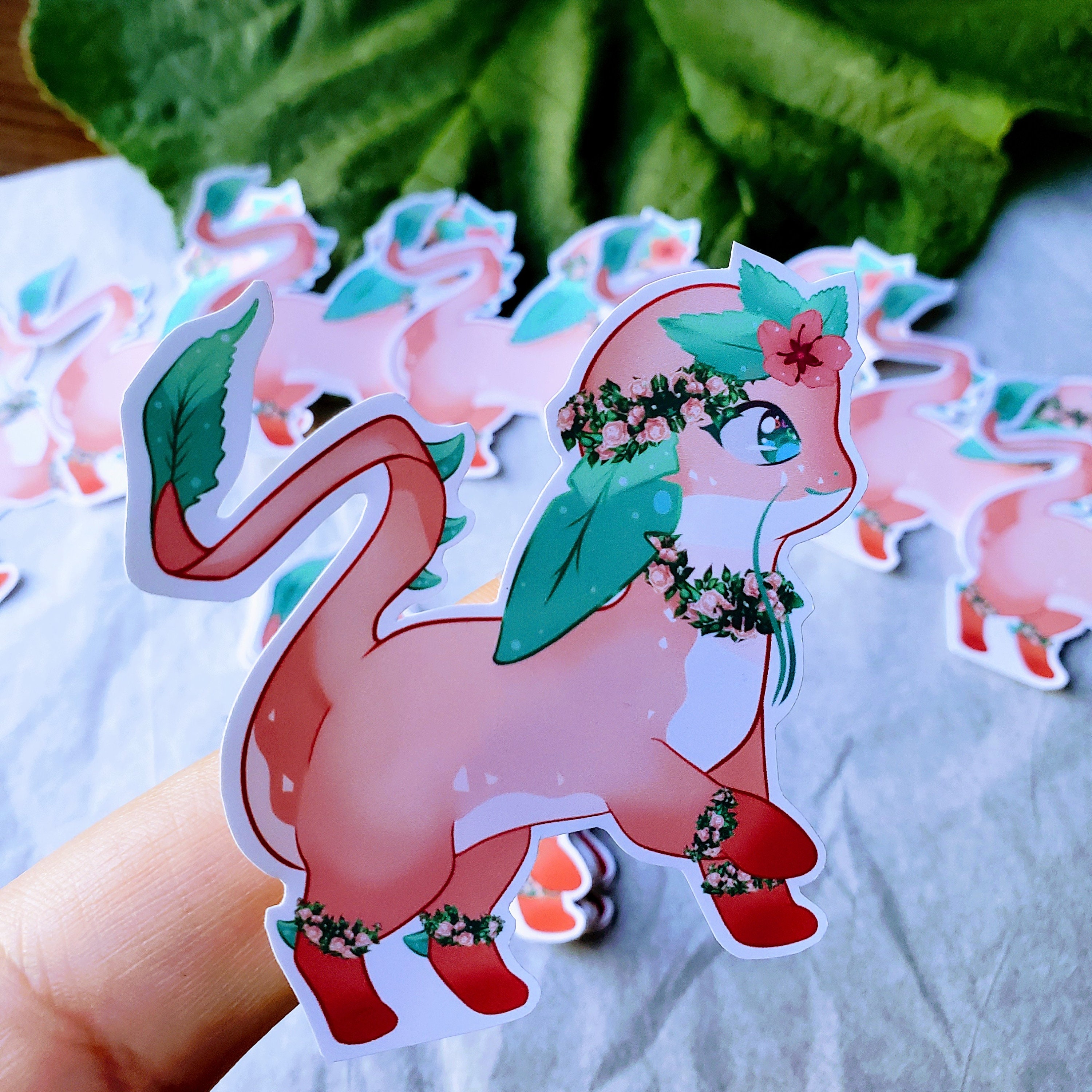 Chibi Dragon Sticker Spring Time Haru - Etsy UK