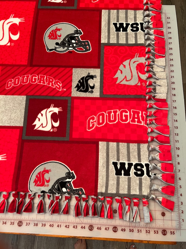 Washington State University WSU Hand-made Double Thick Fleece Tie ...