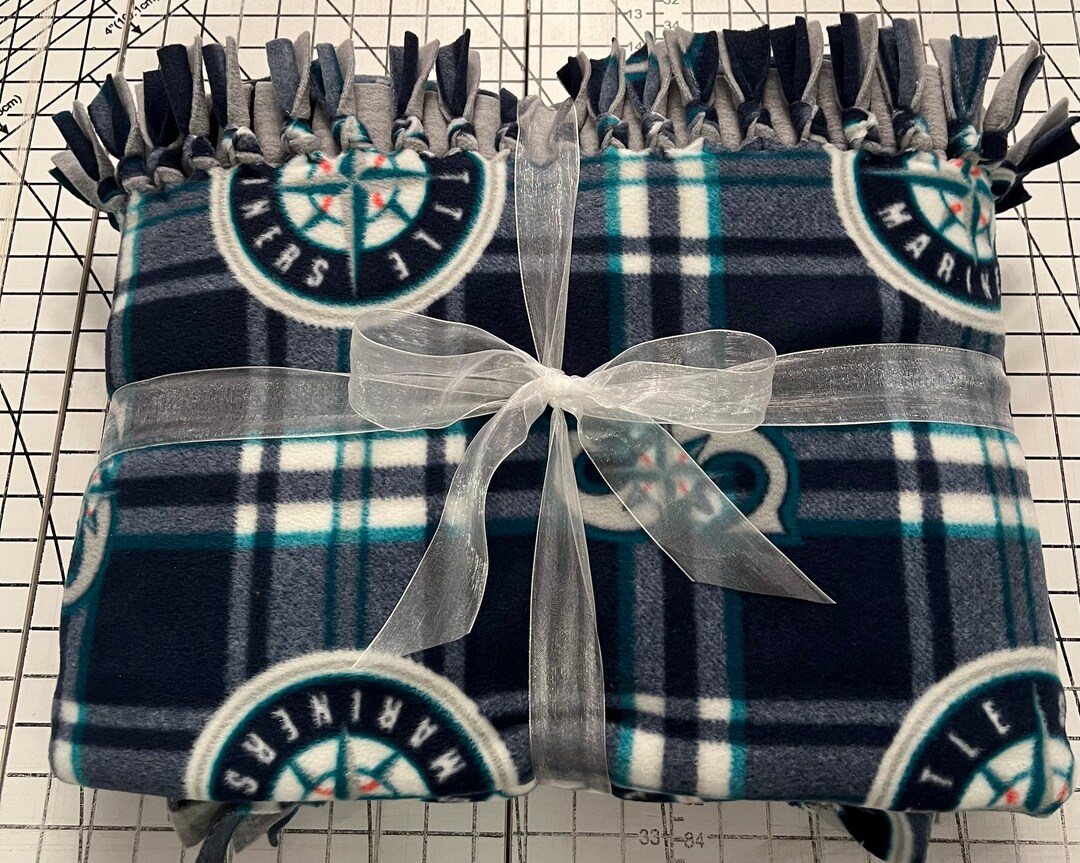 Seattle Mariners Hand-made Double Thick Fleece Tie Blanket/ Throw ...