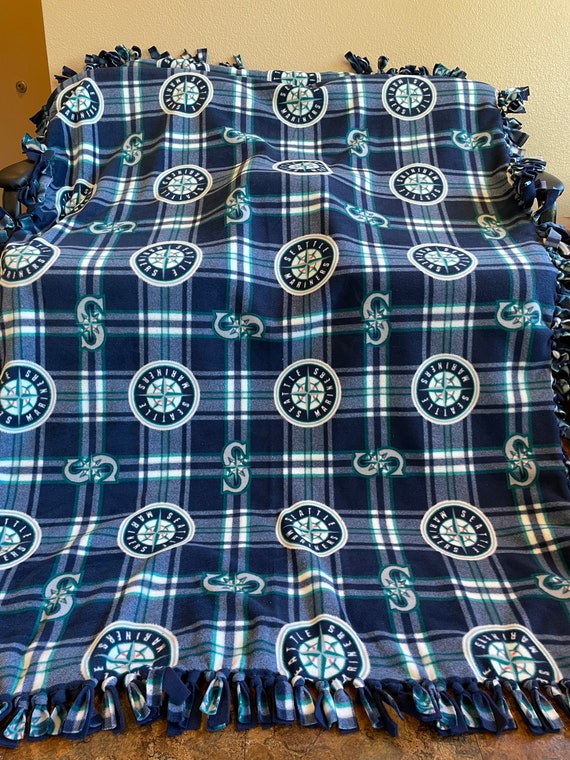 Seattle Mariners Hand-made Double Thick Fleece Tie Blanket/ - Etsy