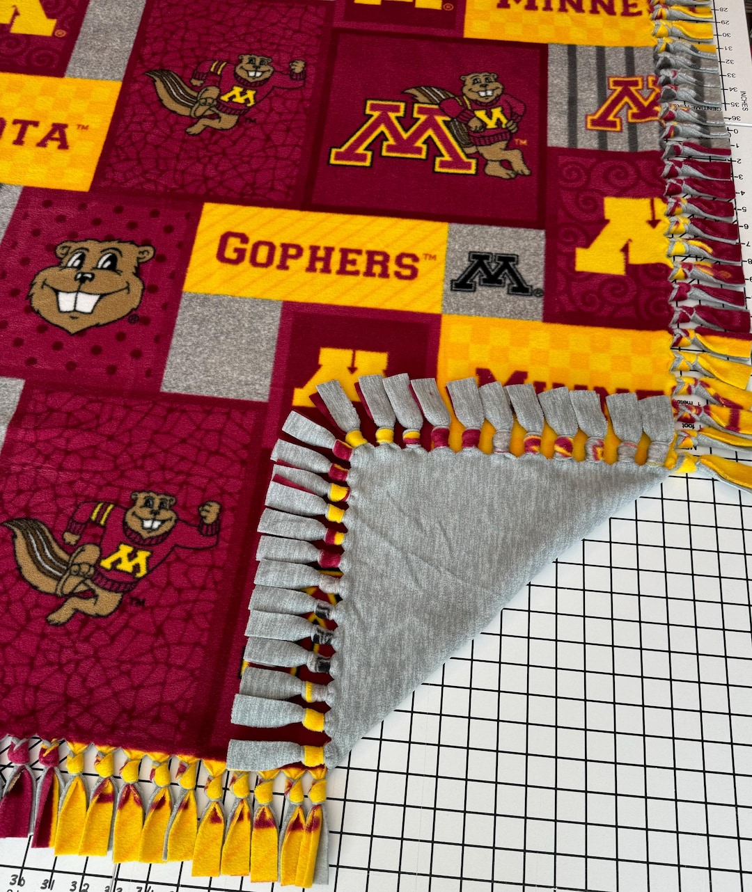 Minnesota Gophers Handmade Double Thick Fleece Tie Blanket 52" X 80" - Etsy