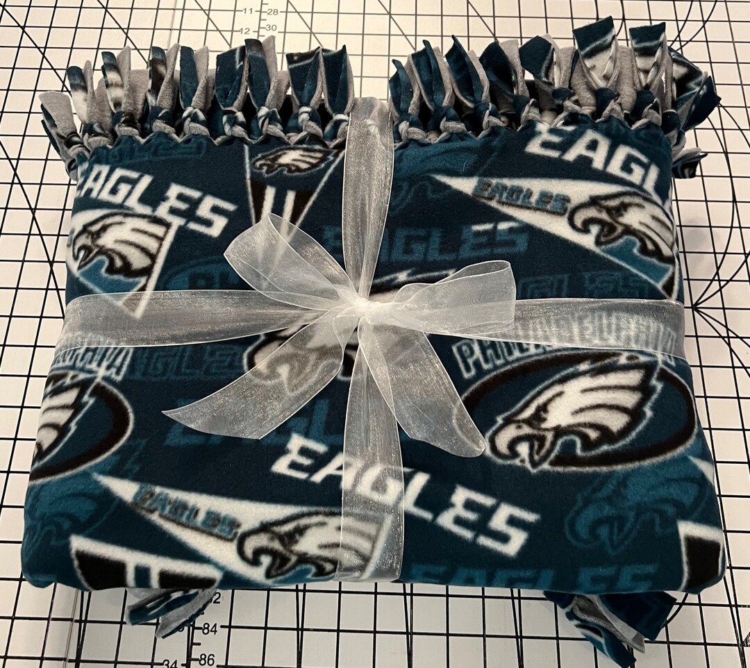 Philadelphia Eagles Handmade Double Thick Fleece Tie Blanket 52" X 80 ...