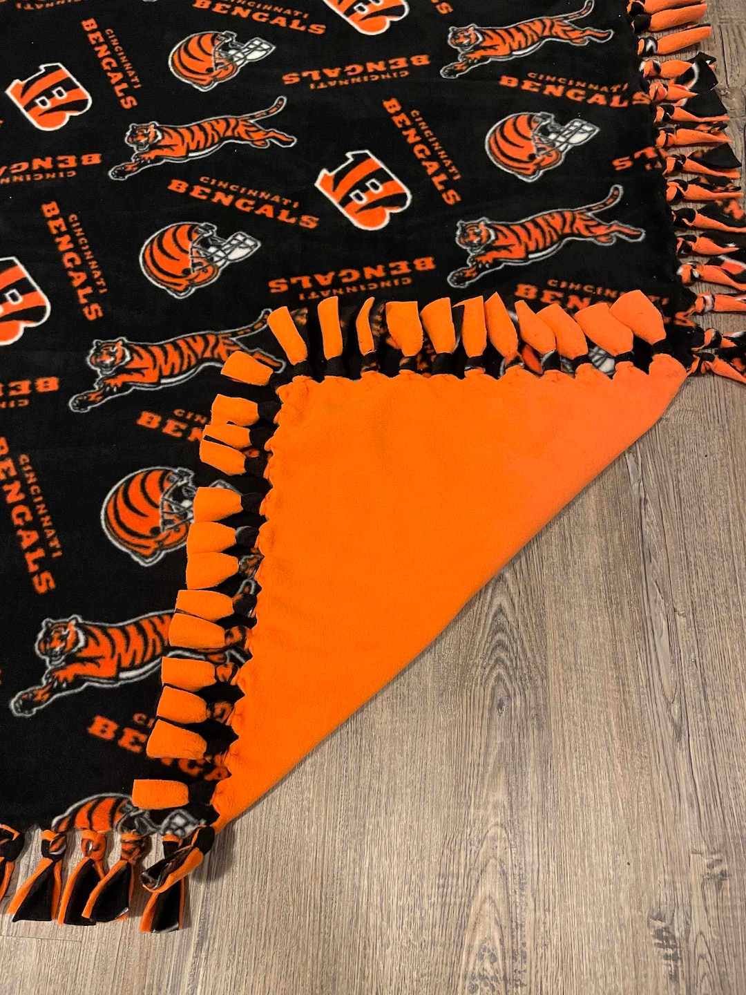 Cincinnati Bengals Hand-made Double Thick Fleece Tie / Throw Blanket - Etsy