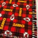 Kansas City Chiefs Plaid Handmade Double Thick Fleece Tie Blanket 52"x ...