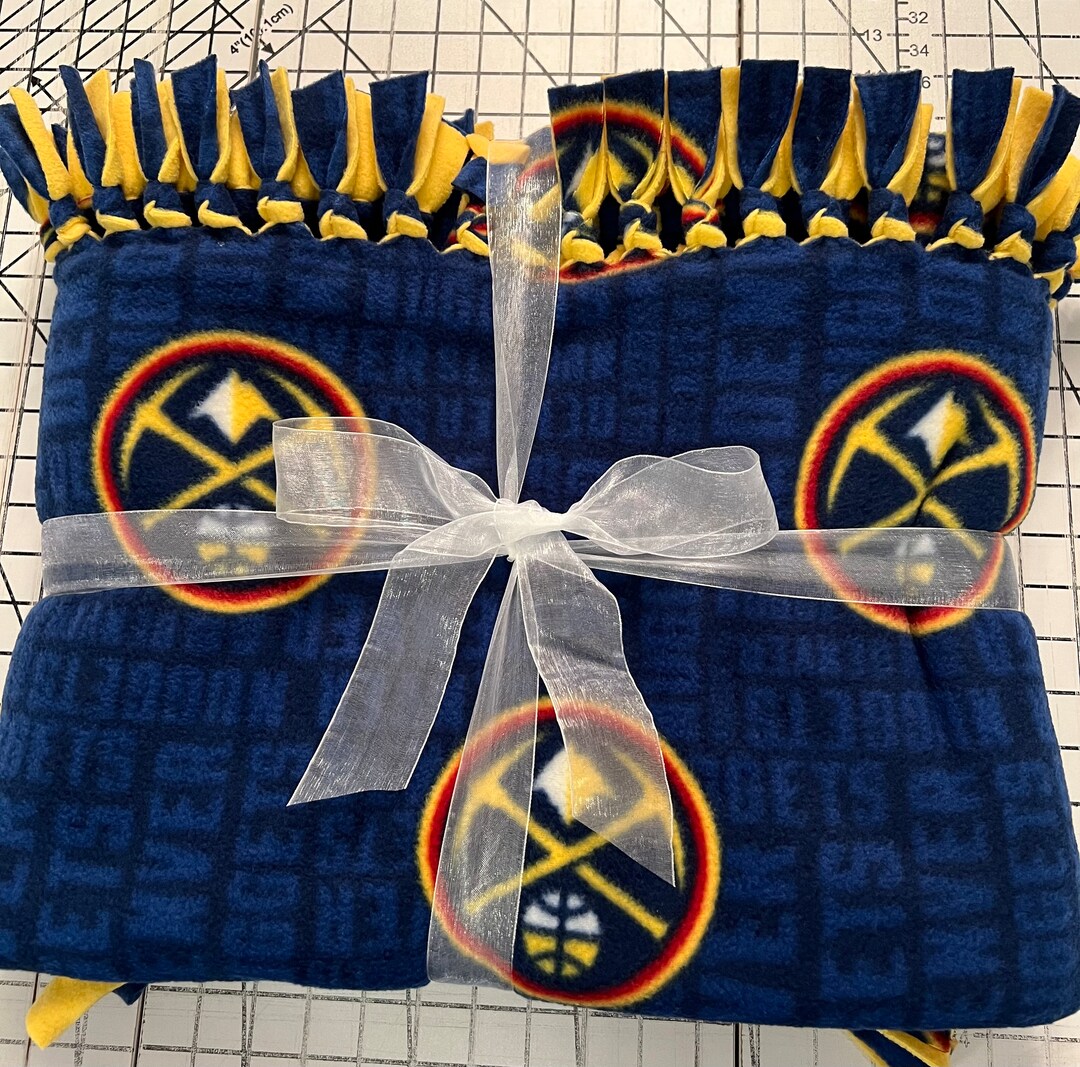 Denver Nuggets Handmade Double Thick Fleece Tie Blanket 52" X 80" - Etsy