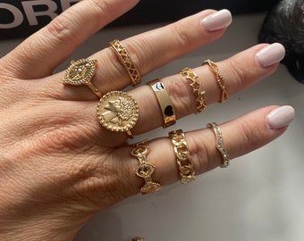 Chunky Gold Ring | Etsy