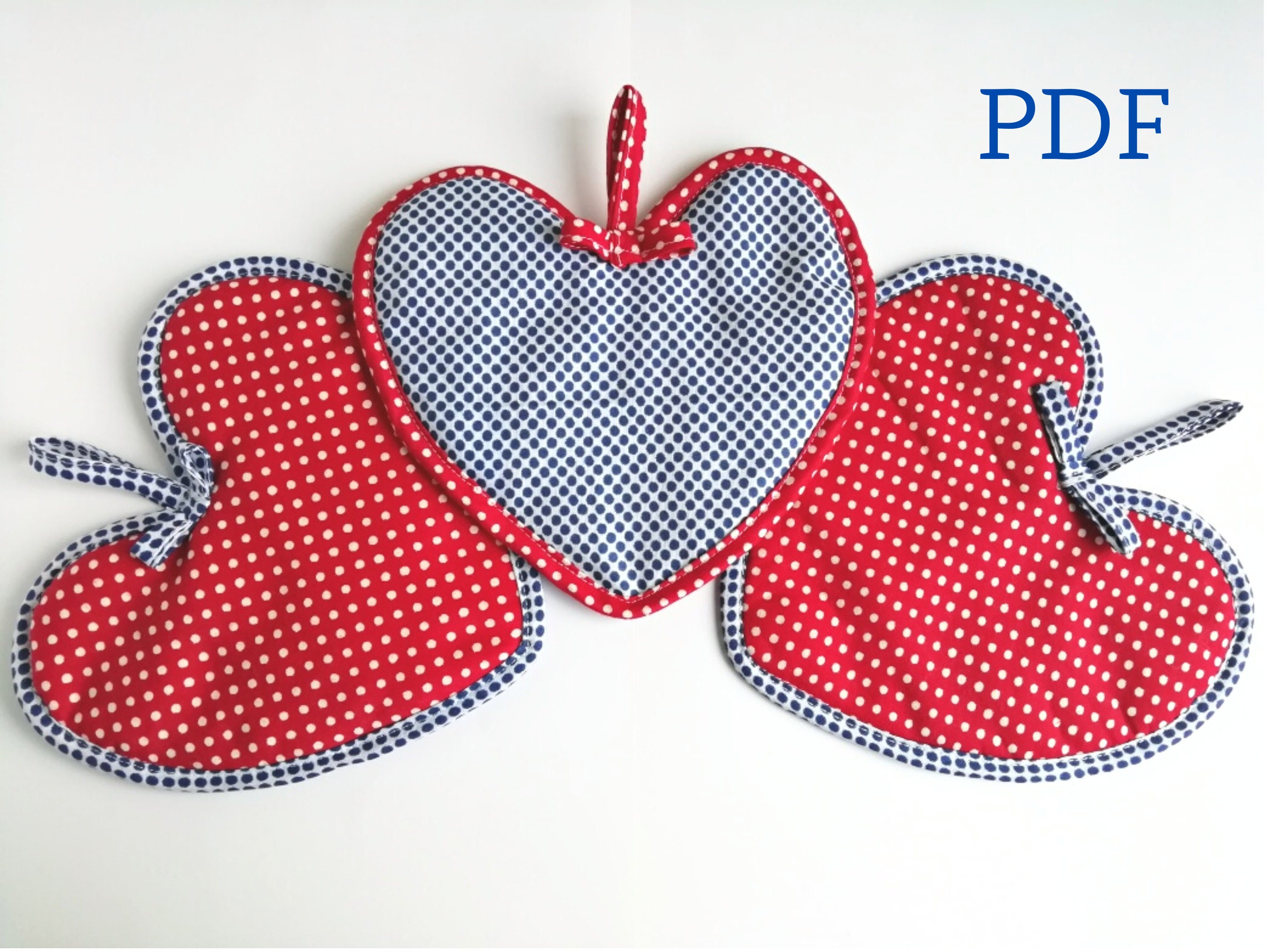 Heart Pot Holders Easy Sewing Pattern, Oven Mitt Kitchen Gifts Tutorial ...