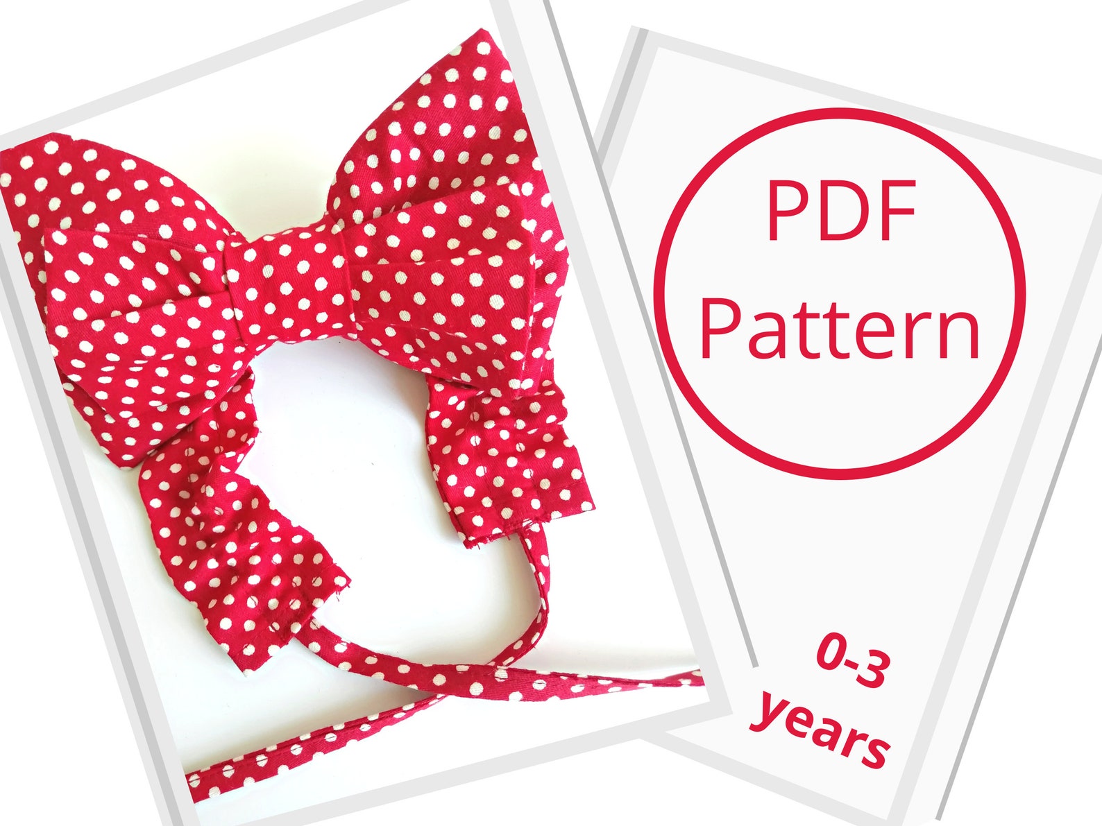 Hair Bow Template , Kidcore Clothing , Baby Girl Headband Pattern , PDF ...